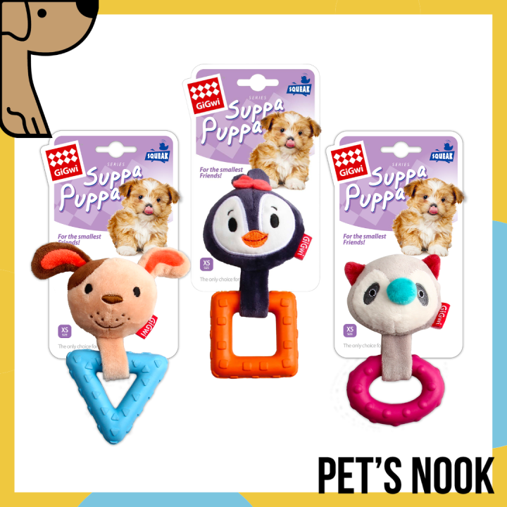 Suppa Puppa Plush Toy with Rubber Shape - Fetch & Chew Toy for Dog and ...