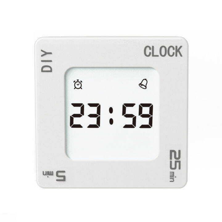 DIY Time Management Pomodoro Timer Creative Square Alarm Clock Vition ...