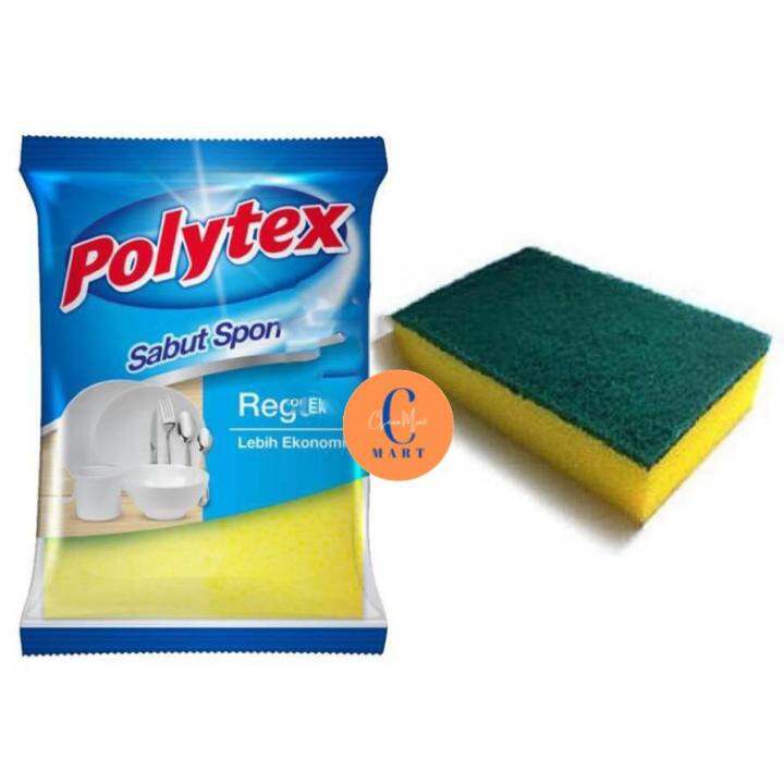 Polytex sabut spon busa reguler ekonomis cuci piring Politex Sabut ...