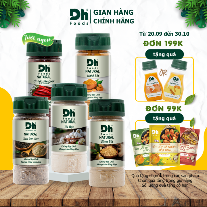 Hộp Gia Vị Tự Nhiên Dh Foods - Set 5 loại nguyên liệu chế biến thực ...