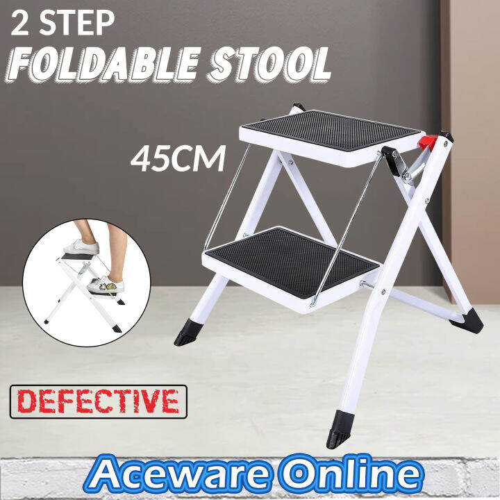 Defective 2 Step Stool Ladder Foldable Stairs Ladder Aluminium Ladder ...