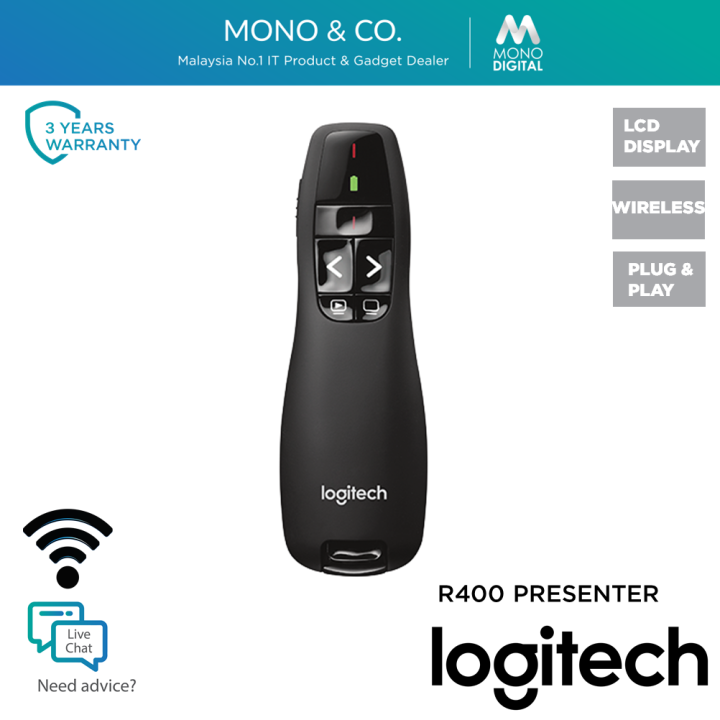 Logitech R400 Wireless Presenter Remote (910-001361) | Lazada
