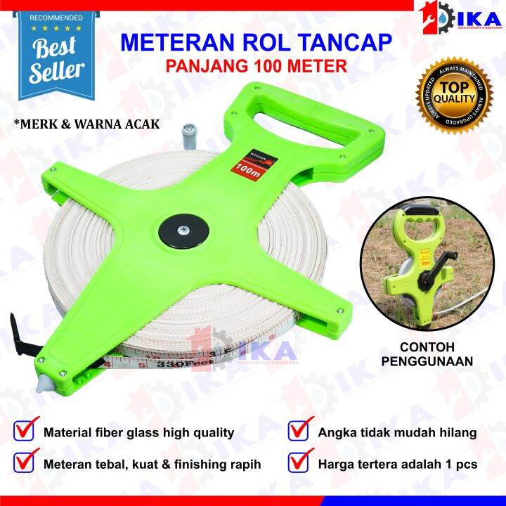 METERAN FIBER 100 METER / METERAN TANCAP TANAH 100 M 100 METER ROLL GULUNGAN FIBER | Lazada ...