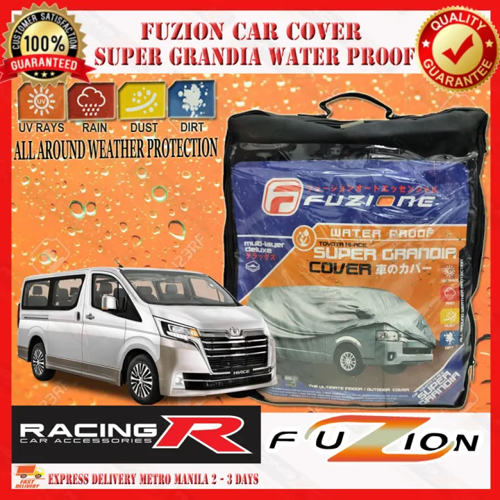 Fuzion Car Cover Toyota Hiace Super Grandia Waterproof With Reflector ...