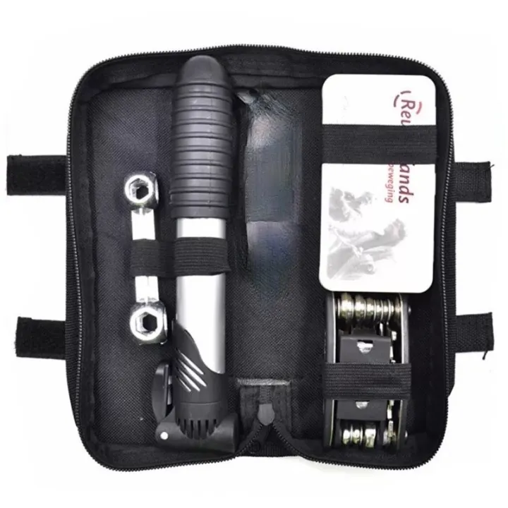 Ready to Use Bike Tire Repair Patch Tool Kit Complete Set with Frame ...