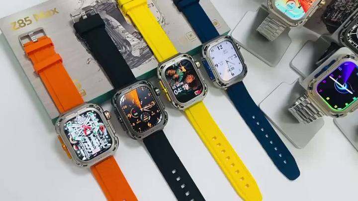 2024 Man SmartWatch Z85 Max 2สายรัดที่แตกต่างกันหน้าจอสแควร์เข็มทิศกัน ...