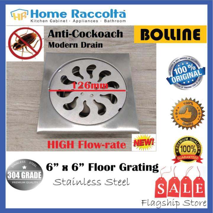Stainless Steel Floor Grating Anti Smell BOLLINE 6 Floor Trap Anti ...