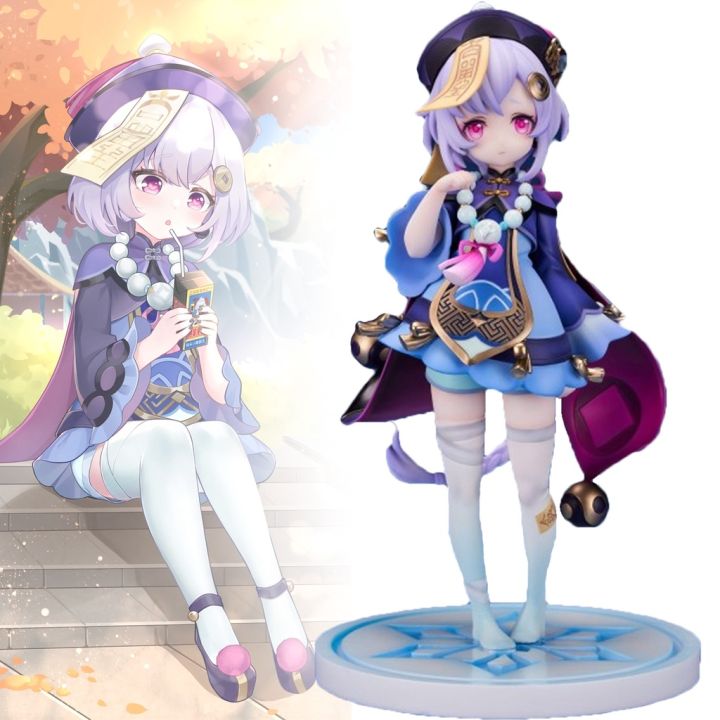 Genshin เกมส่งผลกระทบรูปร่าง Qiqi ร่างพีวีซีตุ๊กตาขยับแขนขาได้การ์ตูนตุ๊กตาโมเดลแกะสลักของเล่น