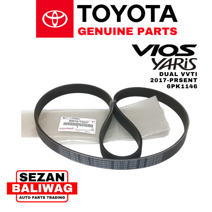 ORIGINAL TOYOTA DRIVE BELT ALTERNATOR BELT 6PK1146 YARIS VIOS DUAL VVTI ...