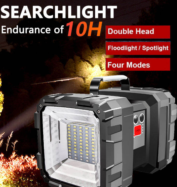 Heavy Duty Super Bright LED Waterproof Rechargeable Double Head ...