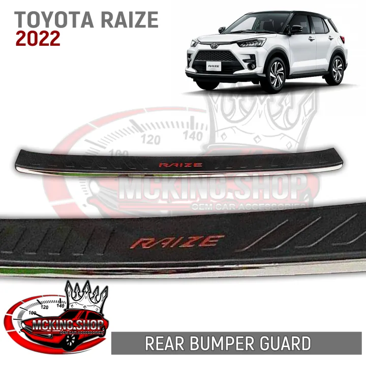 Toyota Raize 2022 Rear Bumper Guard/ Rear Stepsill (Black with red Logo ...