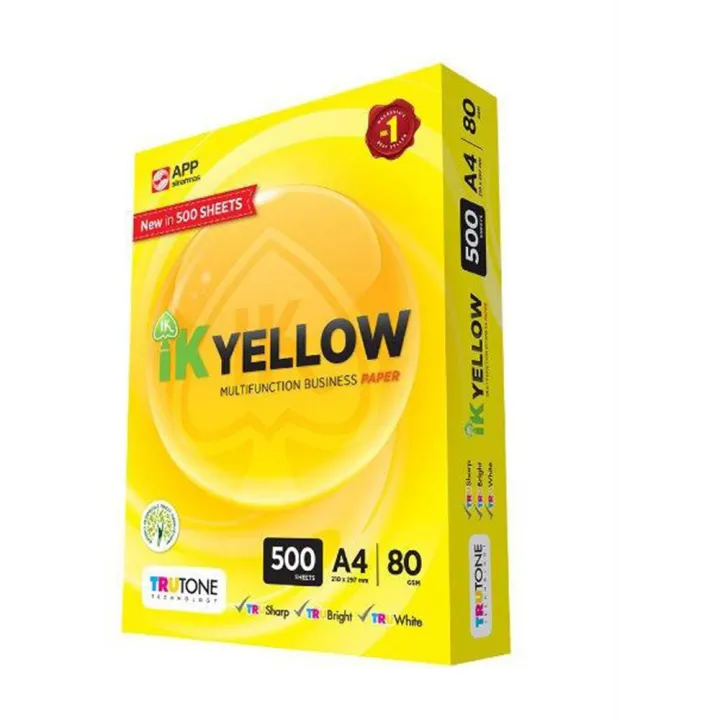 IK Yellow A4 Copier Paper 70gsm - 500 sheets | Lazada