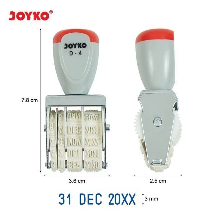 Joyko Stamp Date D-4 Ukuran 4mm Stempel Cap Tanggal Bulan Tahun D4 ...