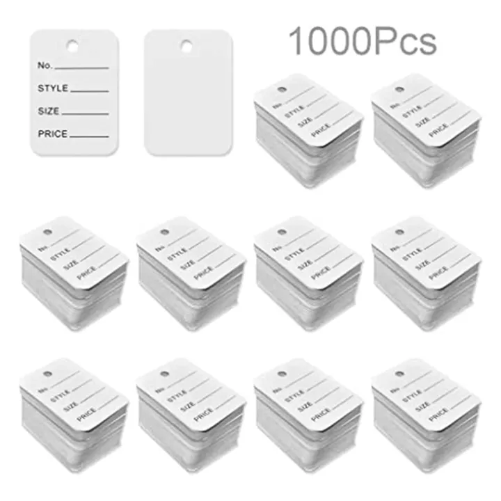 1000 Pieces Small Unstrung Tags Clothing Marking Price Tags Pre-Printed ...