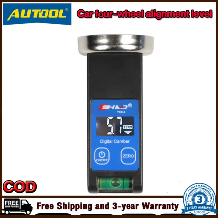 AUTOOL Car Four-Wheel Alignment Level Meter Digital Electronic Display with Magnetic Wheel ...