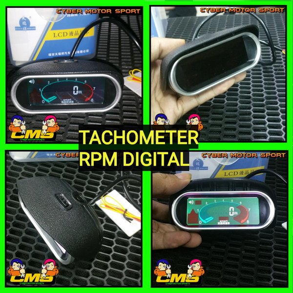 Tachometer RPM digital LCD universal. tachometer mobil. tacho meter ...