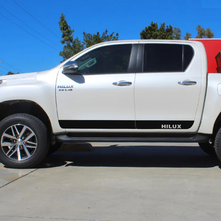 2pcs Cool Car Decals Hilux Racing Side Stripe Graphic Vinyl Car Sticker ...