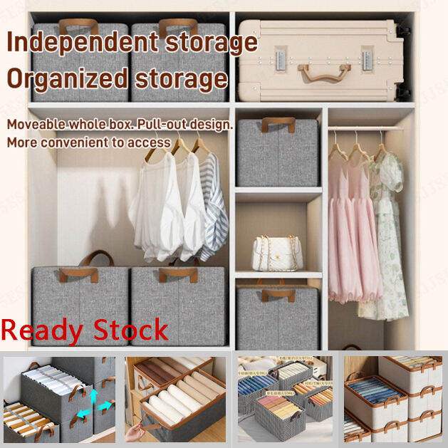 【SG stock】New upgrade Foldable Clothes Organizer Jeans Pant Storage ...