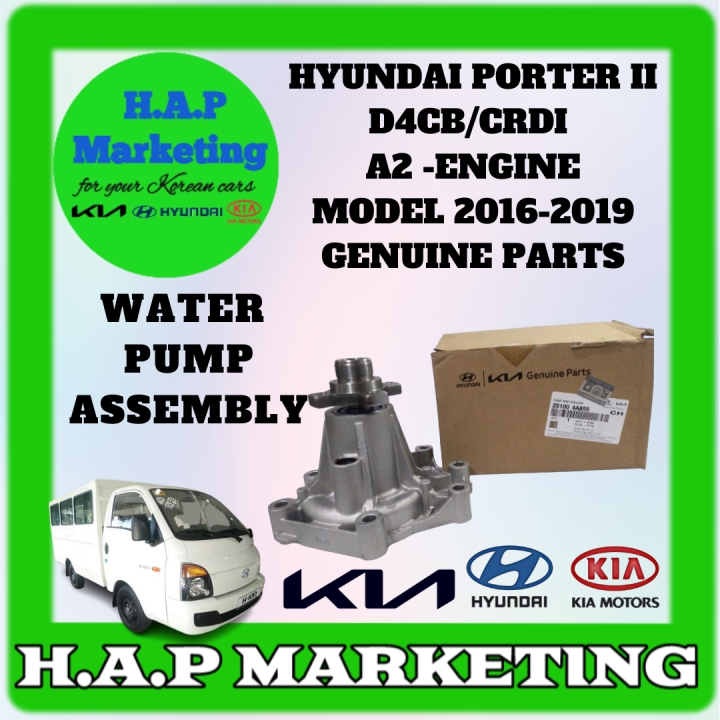 WATER PUMP ASSEMBLY FOR HYUNDAI PORTER II D4CB ENGINE MODEL 2016-2019 ...