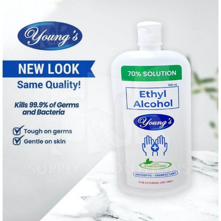 Young's Ethyl Alcohol with moisturizer 70% - 500ml | Lazada PH