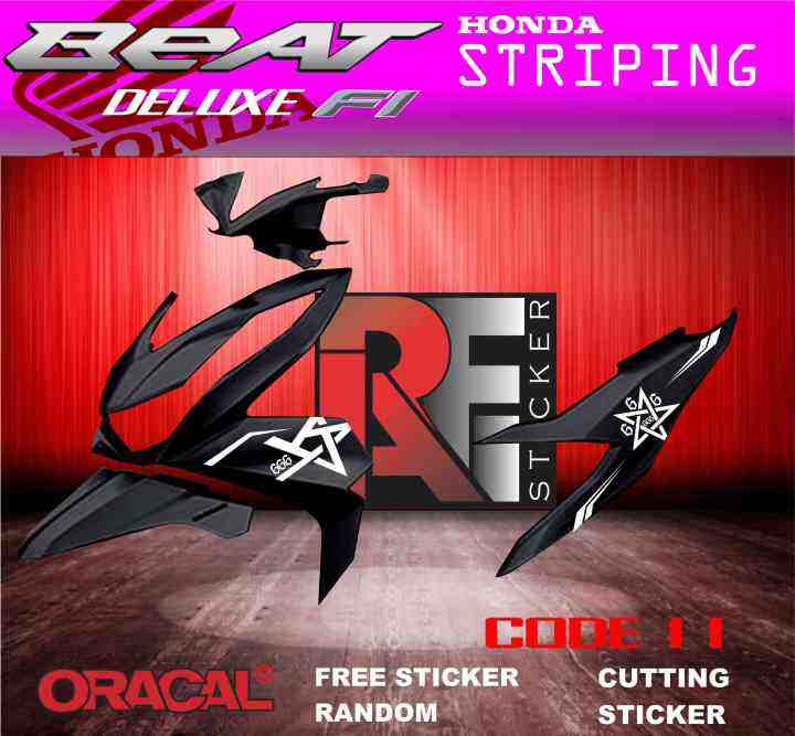 STRIPING STIKER BEAT DELUXE MINIMALIS MEDUSA CUTTING ORACAL | Lazada ...