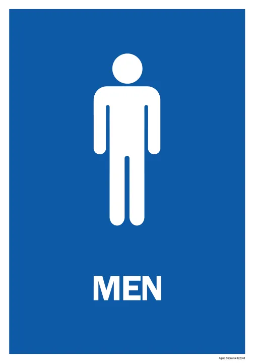 Restroom Sign Men Vinyl Sticker Size: 7"Wx10"H | Lazada PH