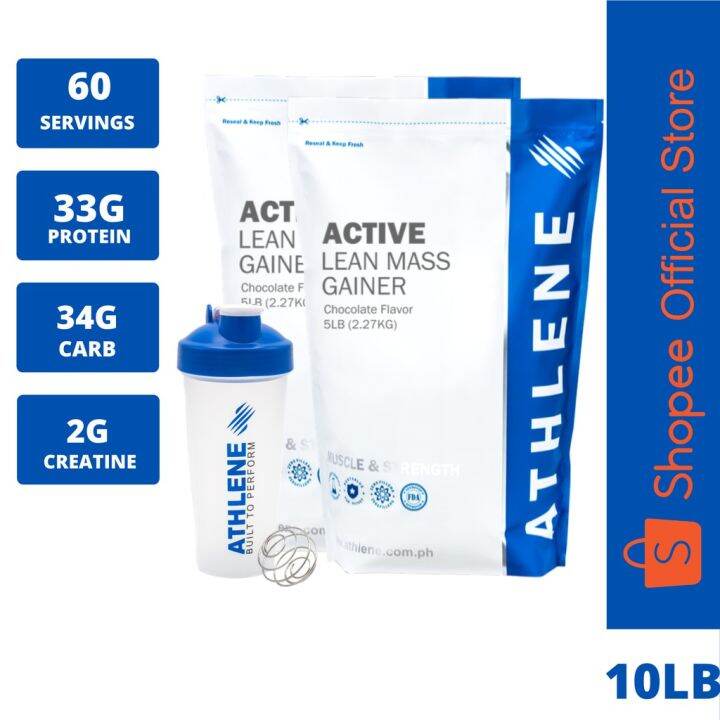 ACTIVE Lean Mass Gainer 10LB with Shaker Bundle Protein Shake | Lazada PH
