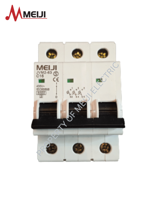Meiji Miniature Circuit Breaker 3 Pole 16Ampere [JVM2-63-3P-16A ...