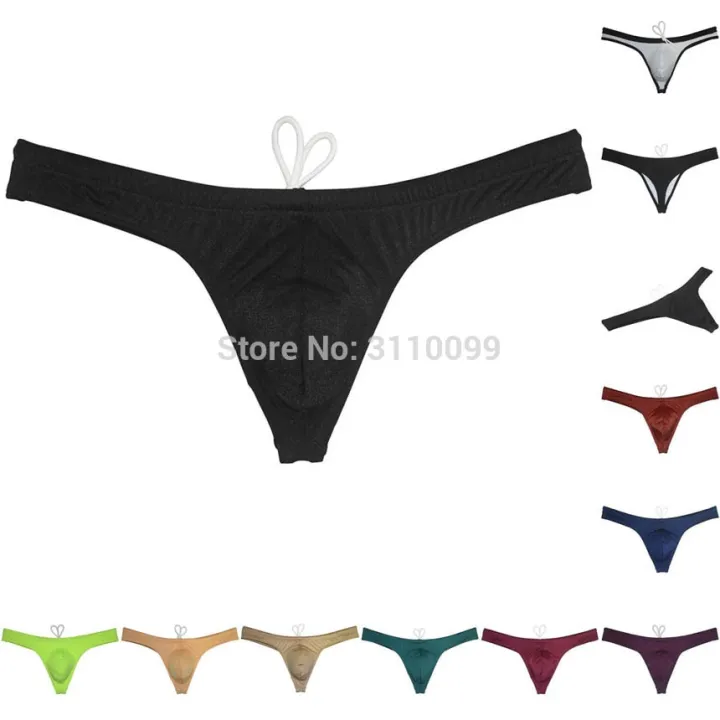 Mini Beachwear Men Solid Bikini Pouch Swim Thong Comfortable Swimwear T ...
