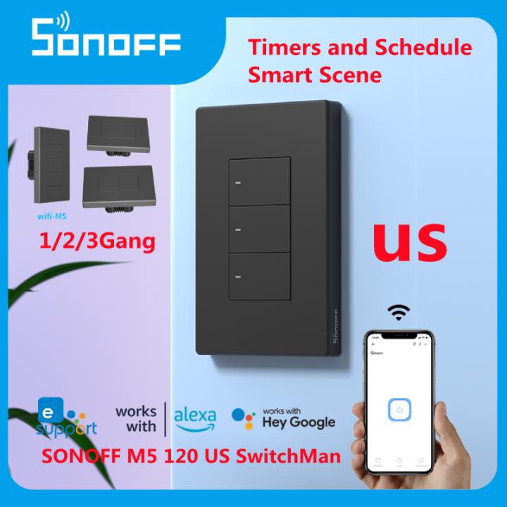 E Life Smart Store SONOFF M5 SwitchMan Smart Wall Switch 120 US Type 1 ...