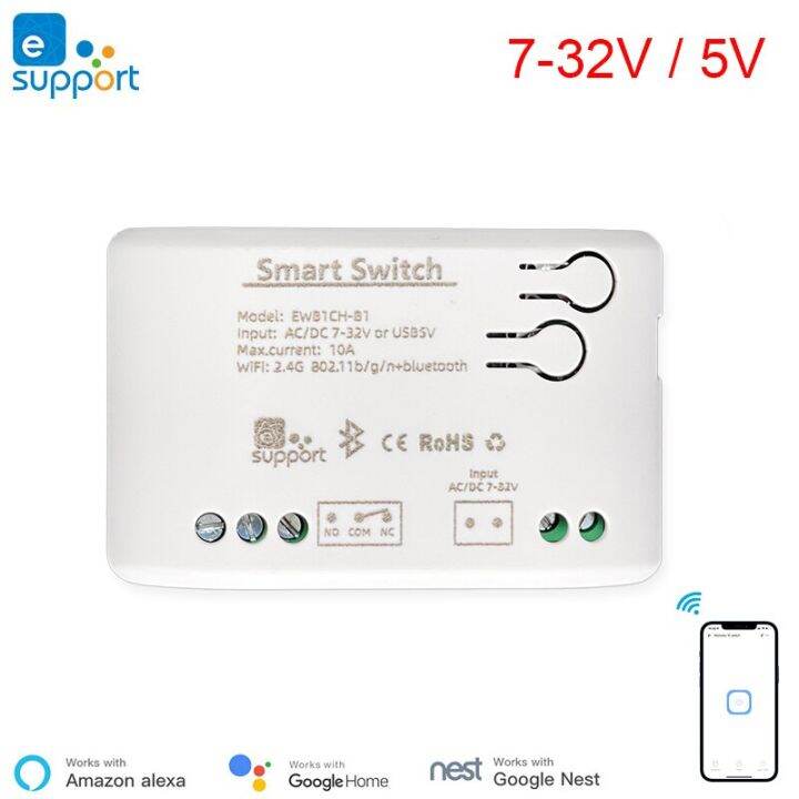 Ewelink Wifi Smart DIY โมดูลสวิตซ์ 5V/85-250V ,Inching,จับเวลา,Interlock Smart Relay,การควบคุม ...