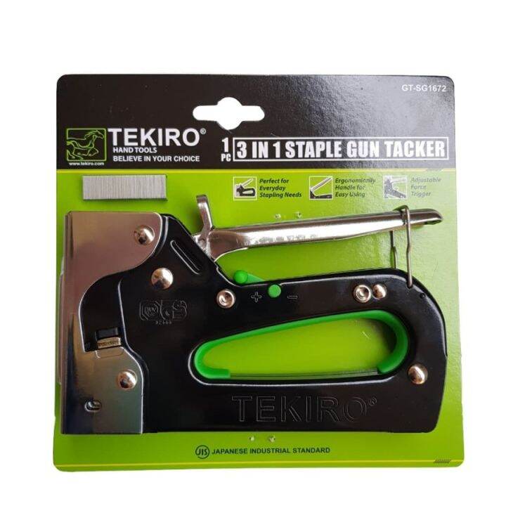 Tekiro staple gun tacker 3in1 6-14mm staples tembak gun taker stapler ...
