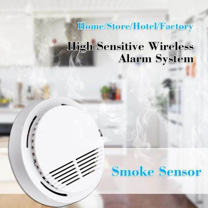 Portable Independent Smoke Detector Fire Alarm Photoelectric Sensitive ...