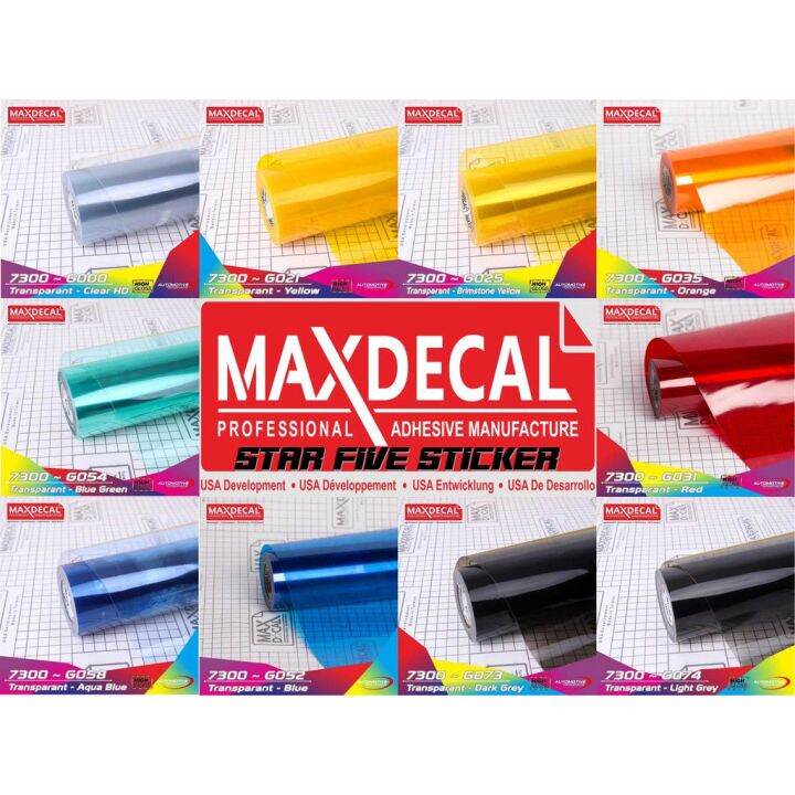 Sticker Stiker Skotlet Kaca Film Lampu Motor Mobil Transparan | Lazada ...