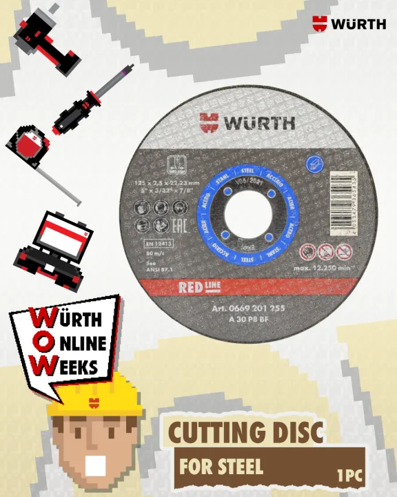 Wurth Cutting Disc For Steel Red Line 350MM. (Blue) | Lazada PH