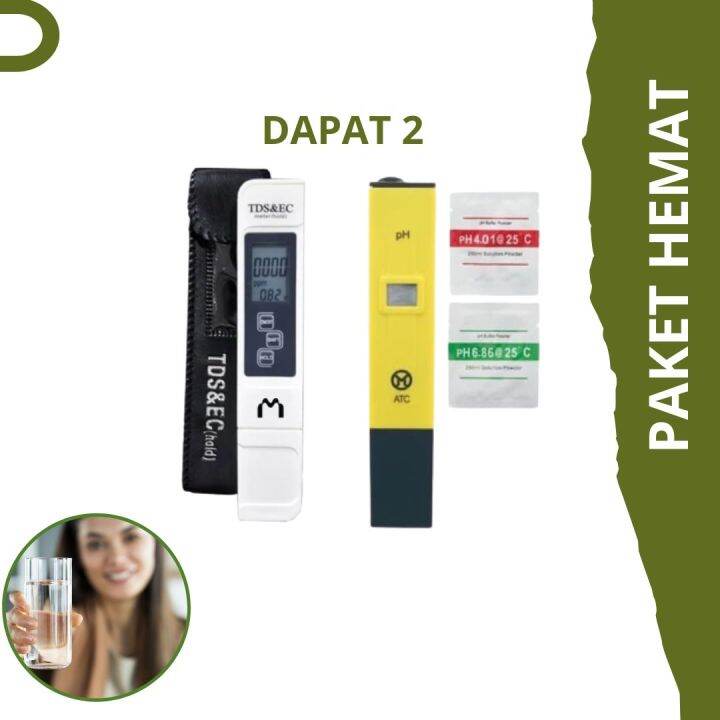 Mediatech Paket Ph meter dan Tds EC meter Alat ukur hidroponik ...