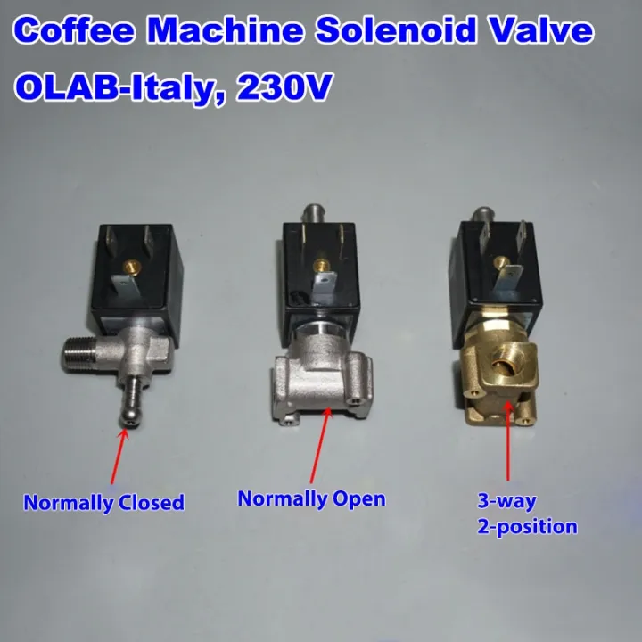 OLAB Italy SERIE 6000-9000 AC 230V G1/8' Brass Steam Hot Water Normally ...