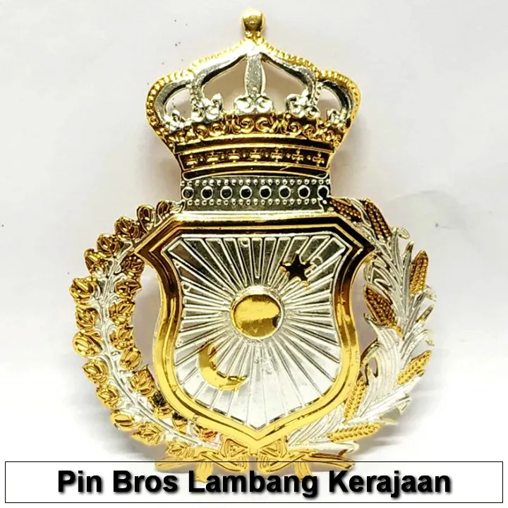 Pin Bros Lambang Kerajaan Keraton Mataram Solo Kuning Silver Istimewa ...