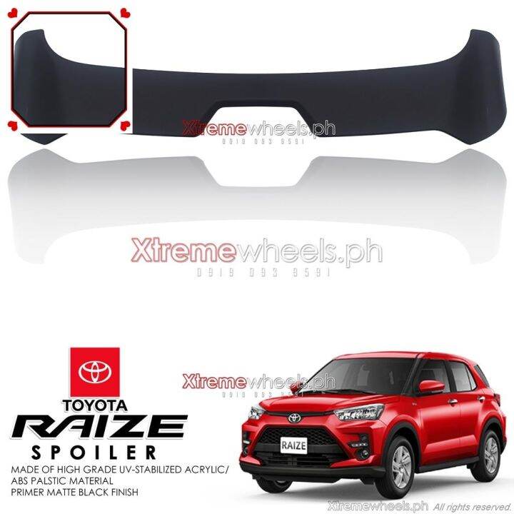 Toyota Raize 2022-2023 Thailand Made Spoiler Heavy Duty Primer Black ...