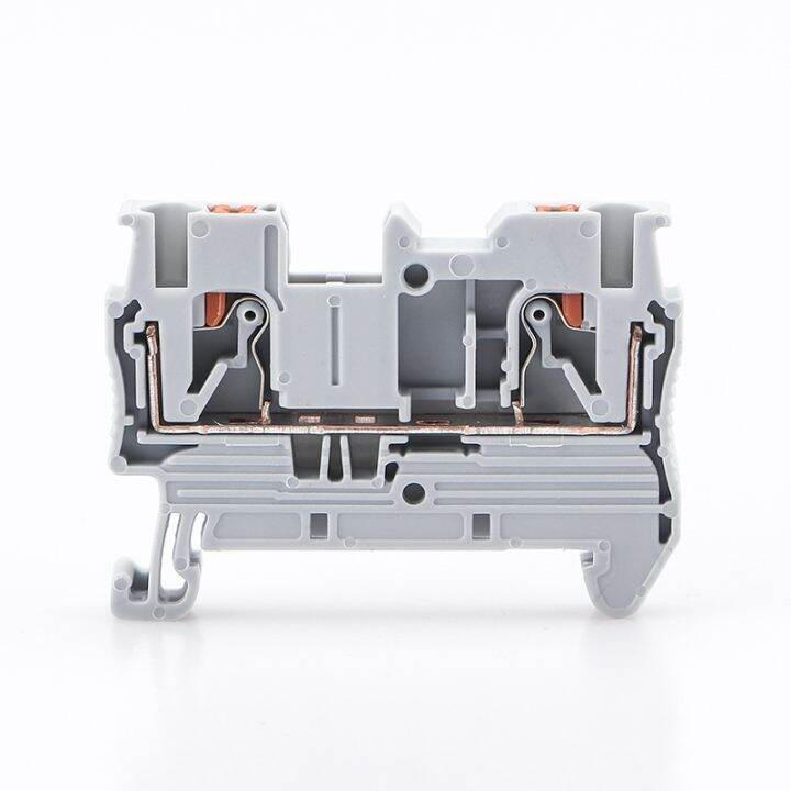 Din Rail Terminal Block PT 2.5 Push In Spring Screwless Electrical Terminal Strip Block ...