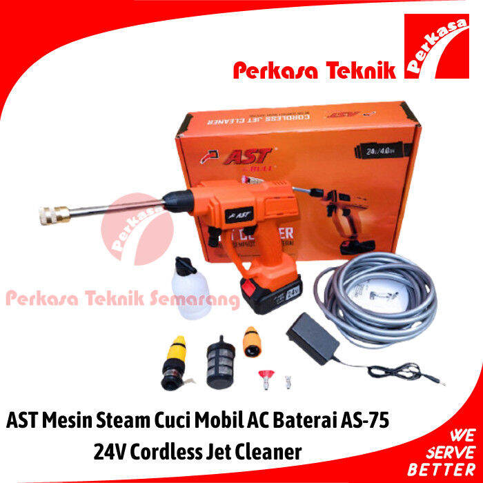 AST Mesin Steam Cuci Mobil AC Baterai AS-75 24V Cordless Jet Cleaner ...