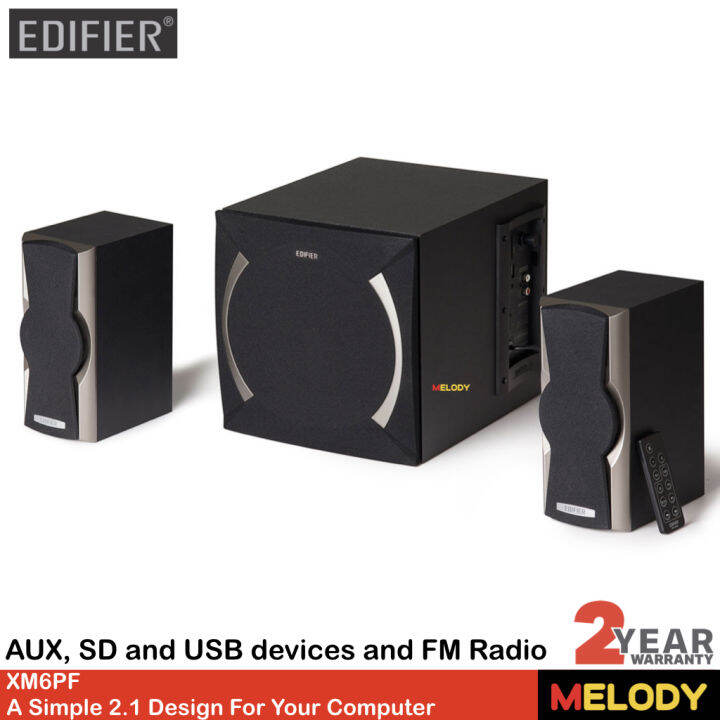 Edifier XM6PF 2.1 Design For Your Computer , AUX , SD Card , USB ...