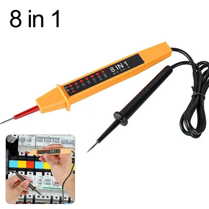 8 in 1 6-380V Voltage Tester Pen Polarity Current Tester Voltage AC/DC ...