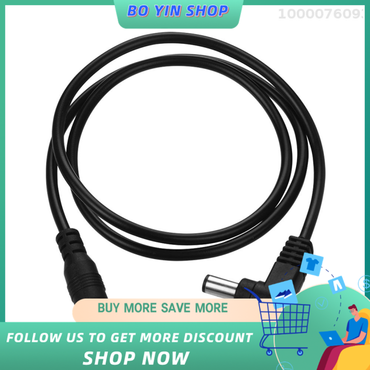 Black 1 Way Right Angle Daisy Chain Power Line Cable 18V 2A for Guitar ...