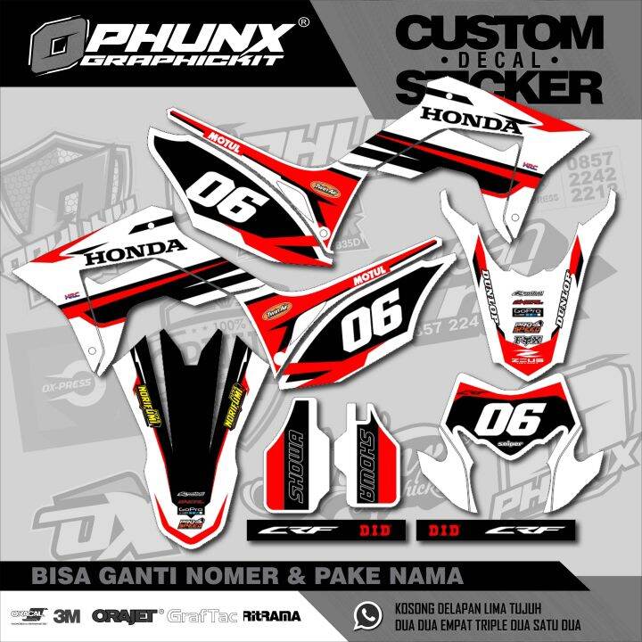 Stiker Decal Crf 150 L Hitam List Merah | Lazada Indonesia