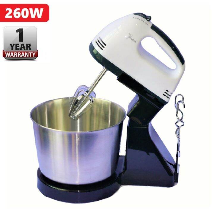 7-Speed 260W Hand Mixer / 260W Stand Mixer Small Home Egg Beater Dough ...