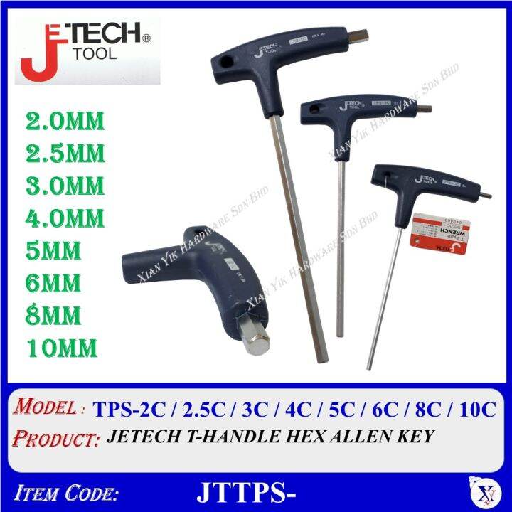 JTTPS- JETECH T-HANDLE HEX ALLEN KEY | Lazada