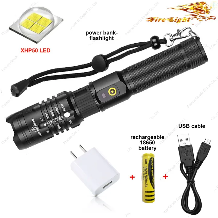 Flashlight Power Bank FL-UZ5 with XHP50 LED, | Lazada.co.th