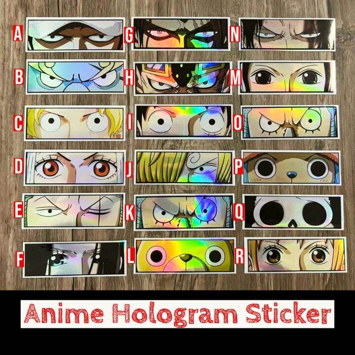 Anime Hologram One Piece Character Decals Sticker | Lazada PH