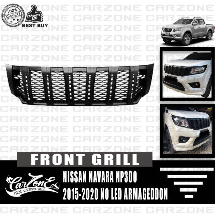 Nissan Navara Np300 2015-2020 (Black) No LED Armageddon Grill | Lazada PH